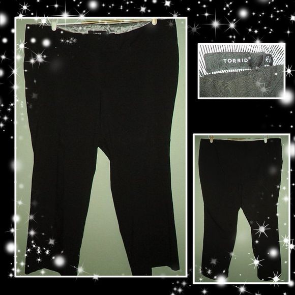 torrid | Pants & Jumpsuits | Torriddress Pantsblack Stretch Flare Wide ...